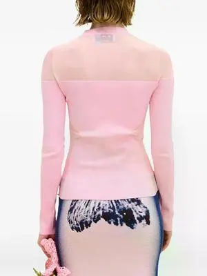 Ph5 Sheer-panel Long-sleeve Sweater