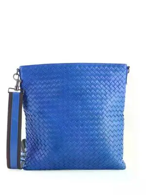 Bottega Veneta Intrecciato Nappa Medium Messenger Bag - Blue