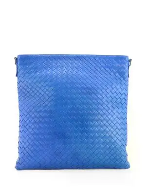 Bottega Veneta Intrecciato Nappa Medium Messenger Bag - Blue