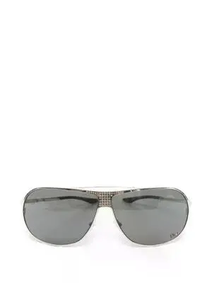 Dior 2004 Swarovski Crystal Mask Sunglasses - Silver
