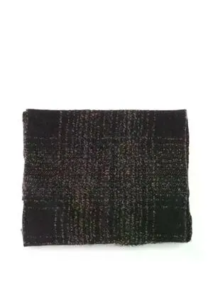 Faliero Sarti Check-pattern Scarf - Black
