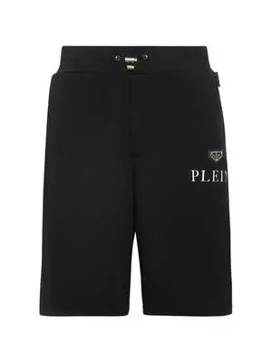 Philipp Plein Logo-plaque Drawstring Shorts - Black