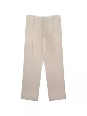 BE ABLE Pleated-design Straight-leg Tailored Trousers - Neutrals