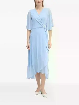 Joseph Ribkoff Crystal-embellished Wrap Midi Dress
