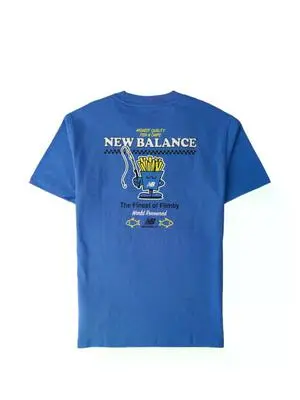 NEW BALANCE Fish And Chips Graphic-print T-shirt - Blue