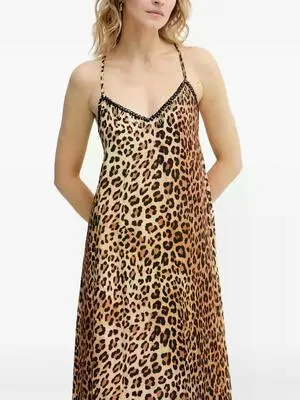 LOLA CASADEMUNT Leopard-print Maxi Dress