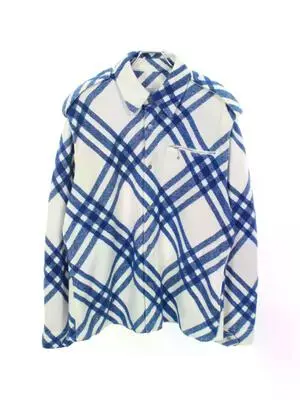 Burberry 2010s Check-print Shirt Jacket - White