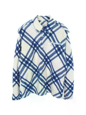Burberry 2010s Check-print Shirt Jacket - White
