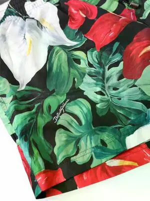 Dolce & Gabbana Floral-print Swim Shorts - Green