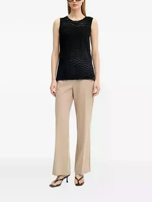 Joseph Ribkoff Chevron-knit Sleeveless Top