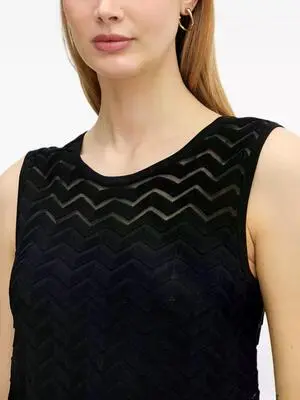 Joseph Ribkoff Chevron-knit Sleeveless Top