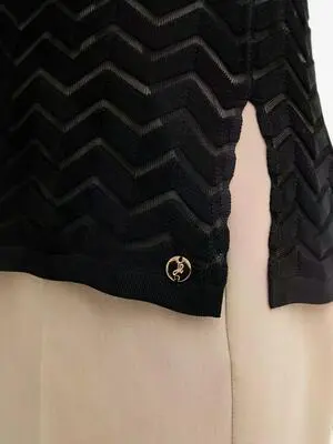 Joseph Ribkoff Chevron-knit Sleeveless Top