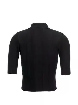 Auralee Ribbed-knit Polo Shirt