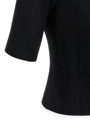Auralee Ribbed-knit Polo Shirt