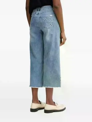 Joseph Ribkoff Embroidered Eyelet Raw-cut Jeans