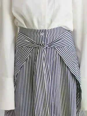 CUANNA Leea Striped Tie-waist Skirt