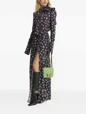 CUANNA Floral-print Tie-neck Dress