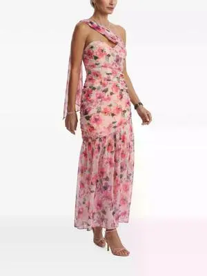 CUANNA Floral-print Ruched Dress