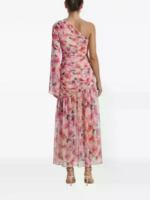 CUANNA Floral-print Ruched Dress