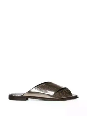 GIULIANO GALIANO Crinkled-effect Crossover-strap Sandals