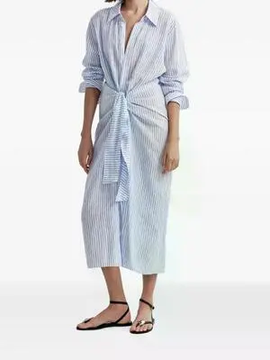 A.L.C. Mila Striped Tie-waist Dress