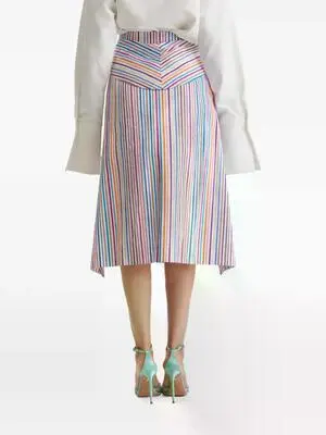 CUANNA Striped Tie-waist Skirt