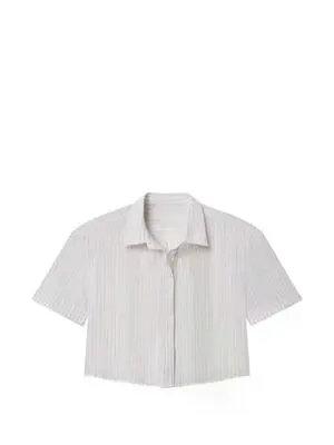 A.L.C. Mel Striped Short-sleeve Shirt - White