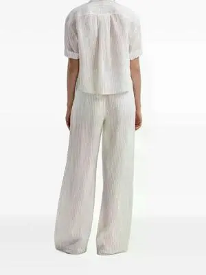 A.L.C. Mel Striped Short-sleeve Shirt