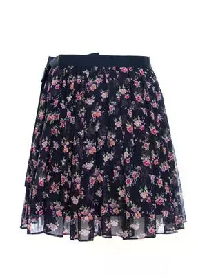 CUANNA Floral-print Pleated Skirt