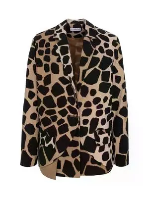 CUANNA Giraffe Print Blazer And Shorts Set