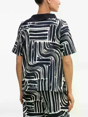 Joseph Ribkoff Abstract-print Cowl-neck Top