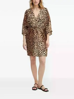 Lola Casademunt Leopard-print Sequin-embellished Mini Dress