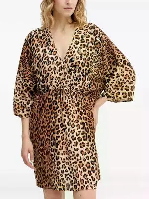Lola Casademunt Leopard-print Sequin-embellished Mini Dress