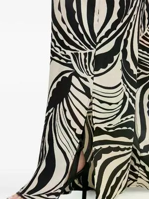 Joseph Ribkoff Abstract-print Wide-leg Palazzo Pants