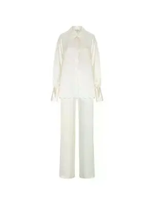 CUANNA Silk Pajamas - Neutrals