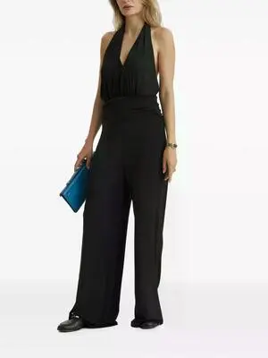 CUANNA Halterneck Ruched Jumpsuit