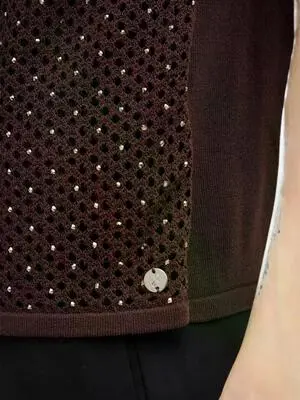 Joseph Ribkoff Stud-embellished Open-knit Tank Top