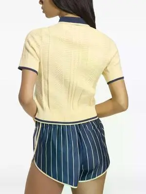 Adidas Chevron-knit Polo Shirt
