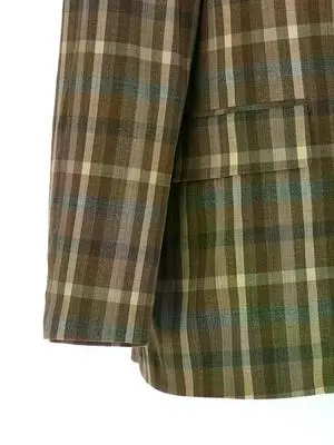 Auralee Check Pattern Wool Blazer