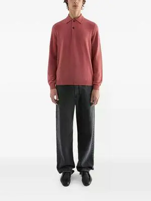 JIL SANDER Long-sleeve Knitted Polo Shirt