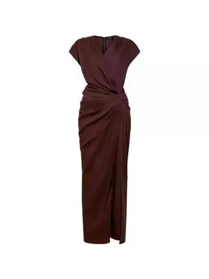 Proenza Schouler Bettina Dress In Eco Stretch Viscose Linen - Brown