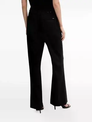 Dkny Pressed-crease Logo-plaque Trousers
