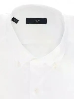 FAY Button-down Stretch-cotton Shirt