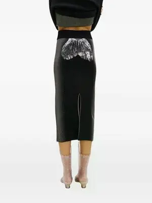 Ph5 Reflective Fish-intarsia Midi Skirt
