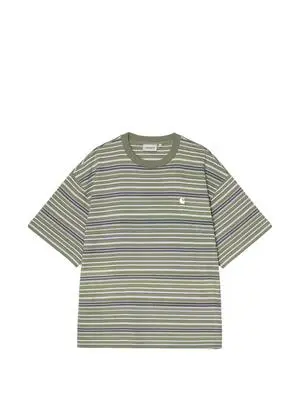 Carhartt Work In Progress S/s Zane Striped T-shirt - Green