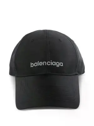 Balenciaga Logo Baseball Cap - Black