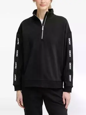 Dkny Logo-tape Quarter-zip Sweatshirt