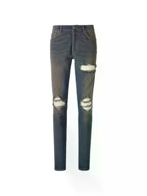 Amiri Distressed Ribbed-panel Jeans