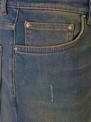 Amiri Distressed Ribbed-panel Jeans