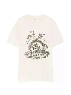 MARANT ETOILE Zewel Graphic-print T-shirt - Neutrals